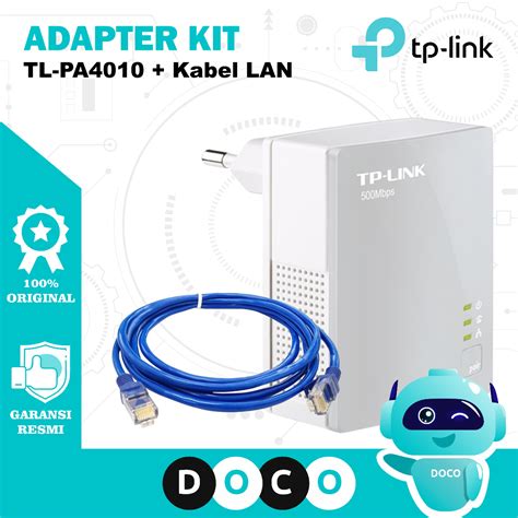 Jual TP Link Adapter Kit TL PA4010 AV600 Nano Powerline Up To 500 Mbps Starter Adaptor Shopee