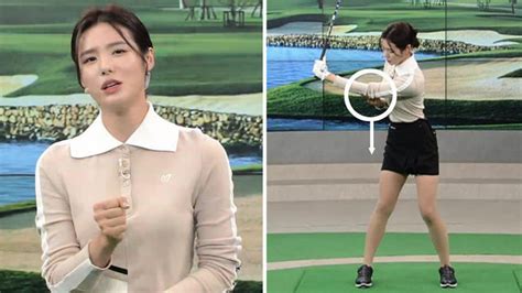 Sbs골프 아카데미 박진이 레슨 왼 팔꿈치는 지면을 향하게 다운스윙하기 Sbs Golf