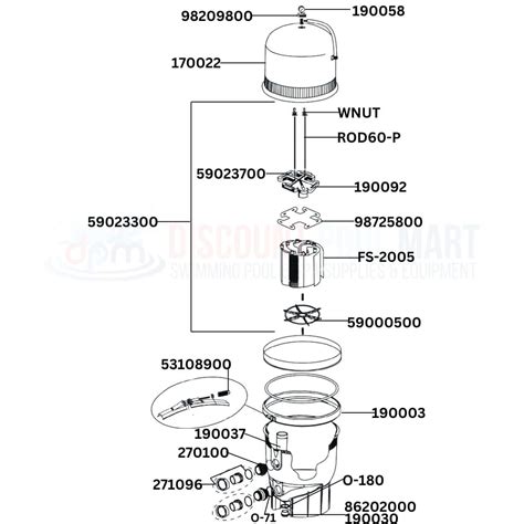 Pentair Fns Plus De 180009 Filter Replacement Parts Diagram