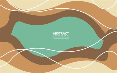 Premium Vector Minimal Green Wave Shape And Cream Papercut Background