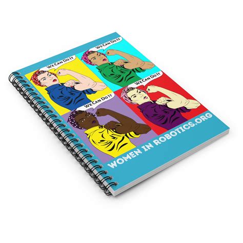 Women In Robotics Spiral Notebook Blue