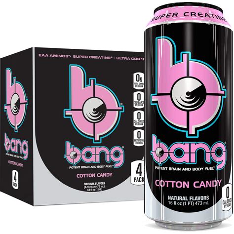 Buy Bang Cotton Candy Energy Drink 0 Calories Sugar Free With Super