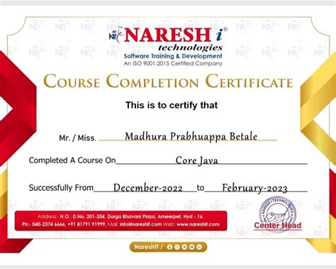 Madhura Betale On Linkedin I Completed Core Java Course From Naresh I Technology Hari Krishna