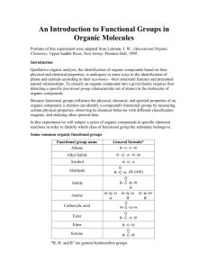 Functional Group Identification Lab Experiment