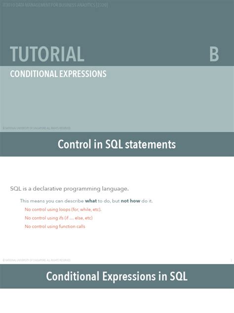 B Tutorial Conditional Expressions Pdf Sql Data