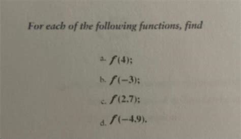 Solved Plug Each Of The X Variables Into The Equation And
