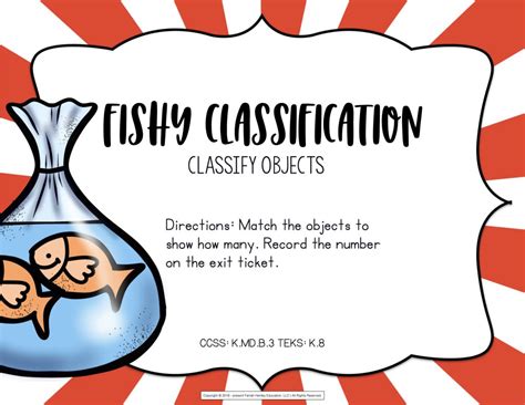 Fishy Classification Classify Objects Learning Centers Made Easy