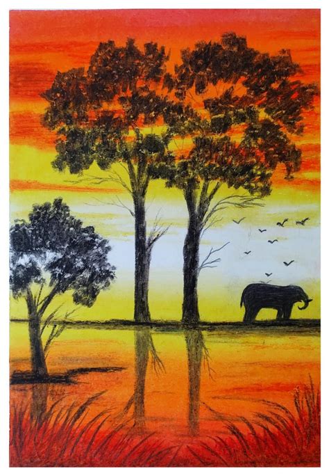 Easy Sunset Drawing Tutorials How To Draw A Sunset Harunmudak