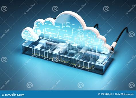 Cloud Computing Networking Technology Equipment On A White Business