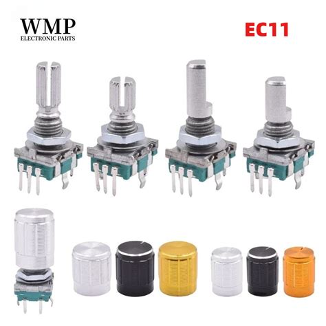 5 2pcs Ec11 Encoder With Switch 20 Position Incremental 360 Rotary