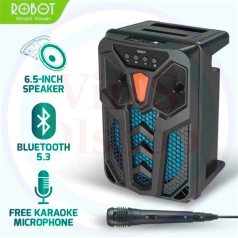 Speaker Robot Rb300 Bluetooth 5 3 Rgb Mic Karaoke 6 5inch Speaker Lazada Indonesia