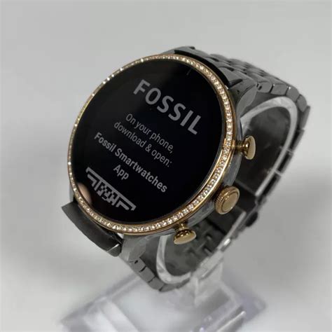 smartwatch android fossil gen 6 cinturino in acciaio inox in metallo
