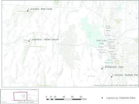 Map Of The Lupine Lupinus Spp Seed Collection Locations Download