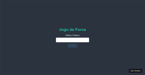 jogo da forca codesandbox
