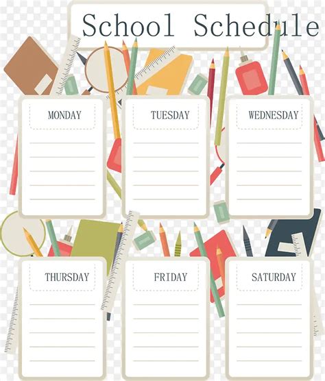 精美学校课程表png图片素材下载图片编号8508264 Png素材网