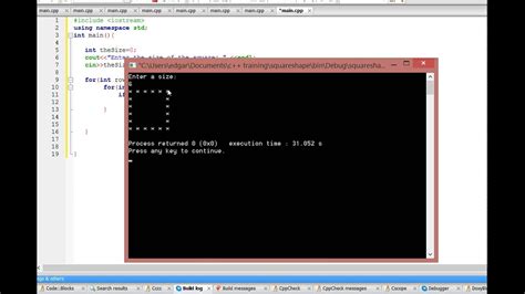 C Square Shape Using Stars Youtube