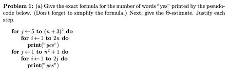 Solved Problem A Give The Exact Formula For The Number Chegg Com