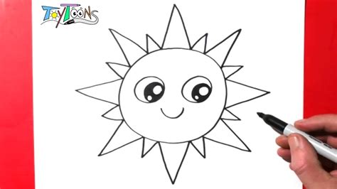How To Draw A Sun ☀ Easy Step By Step Drawing Tutorial Youtube