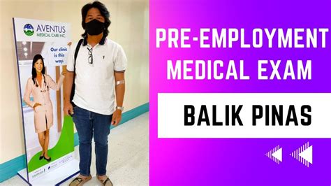 Pre Employment Medical Exam 2023 | BALIK PINAS - YouTube