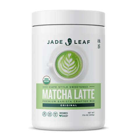 Jade Leaf Matcha Latte Powder Lightly Sweetened 17 6oz Tub