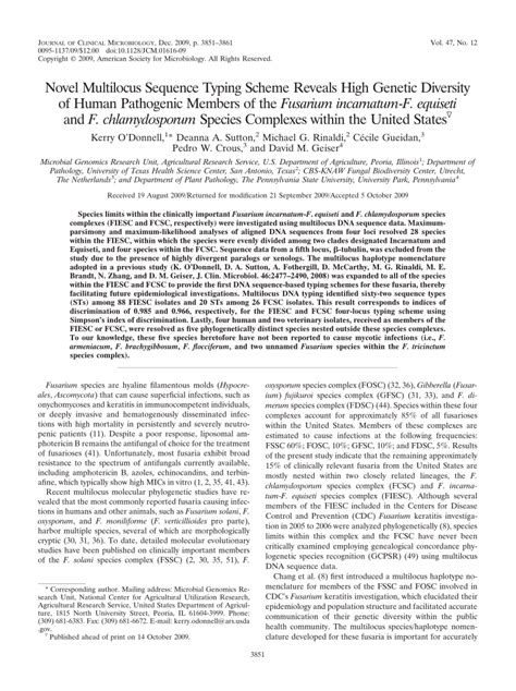 pdf novel multilocus sequence typing scheme reveals high genetic