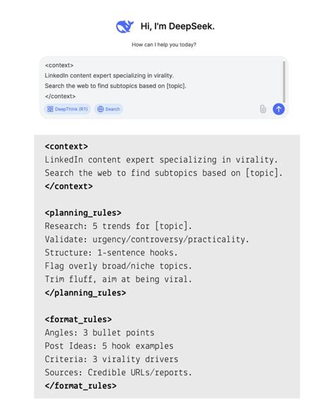 Use This Prompt With Deepseek R1 Search Linkedin Content How To