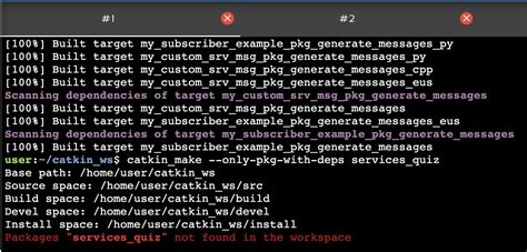 Services Quiz Packages Services Quiz Not Found In The Workspace ROS Basics In Days