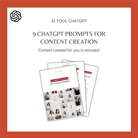9 Chatgpt Prompts For Content Creation Karen Vivarelli