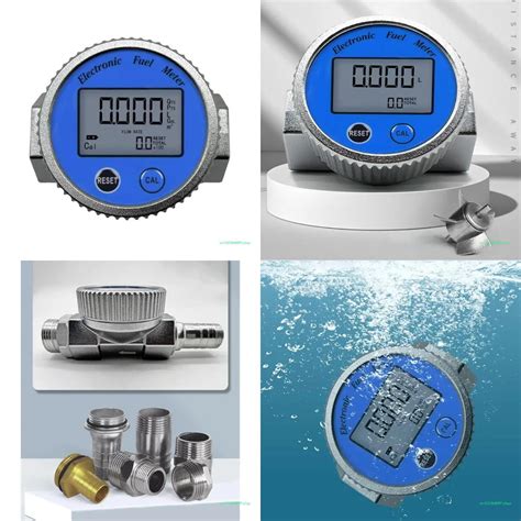 Dufderia Waterproof Meter Digital Meter Water Flow Meter Mini Digital Turbines Flowmeter Flow