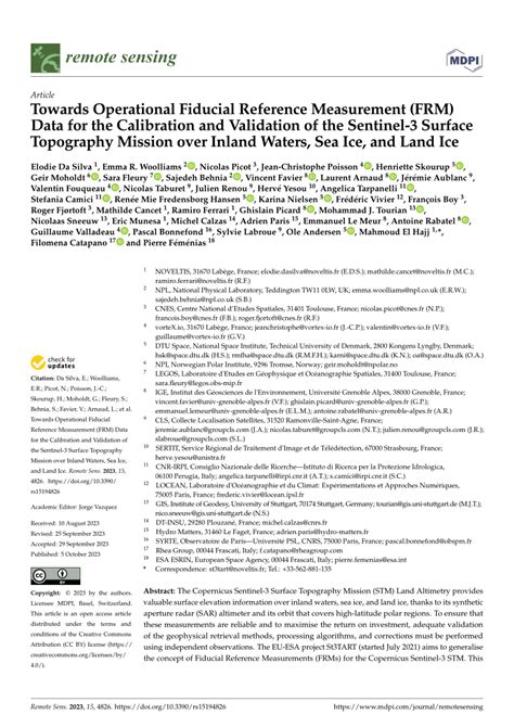 Pdf Towards Operational Fiducial Reference Measurement Frm Data For The Calibration And