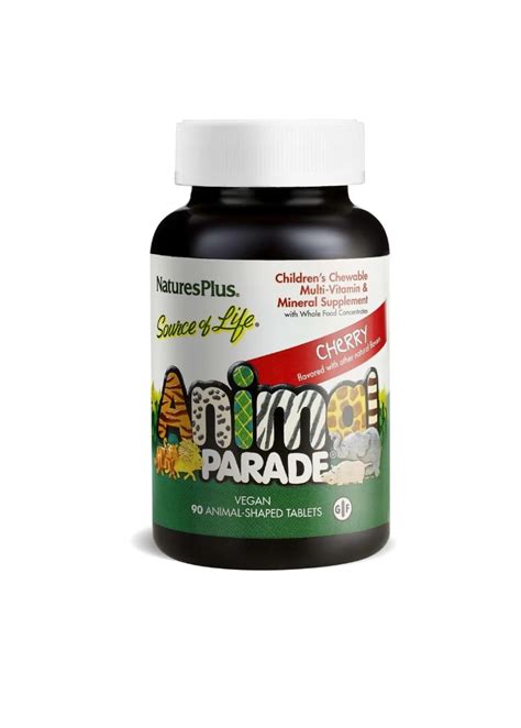 Витамины NaturesPlus БАД Animal Parade для детей вкус вишни 90 штук ...