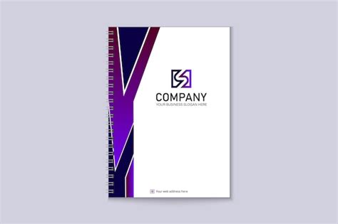 Premium Vector Notebook Cover A4 Template Design