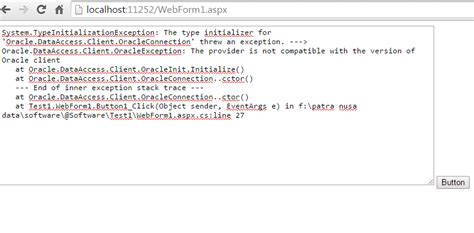 Version Oracle Data Access Dll For Installed Oracle Client Stack Overflow