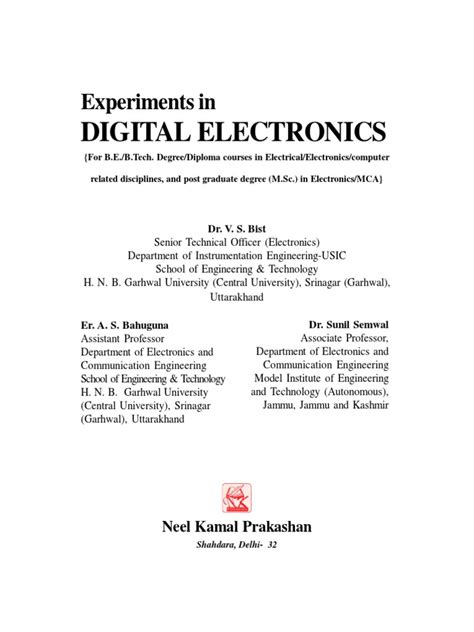 experiments in digital electronics final pdf logic gate cmos