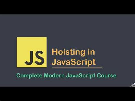 Hoisting In JavaScript YouTube
