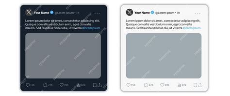 X Twitter Post Mockup Tweet Frame Template For News Events With