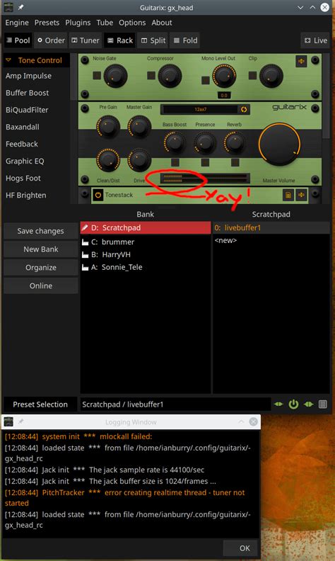 almost there but guitarix will not output to speakers r guitarix