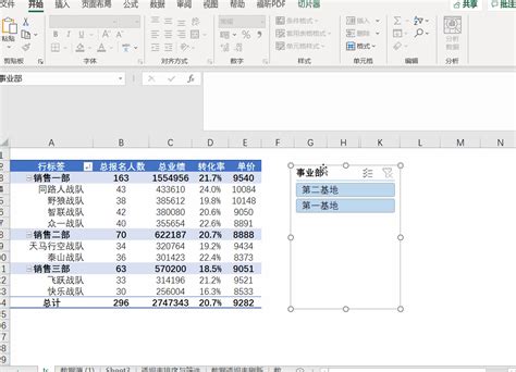 数据透视表 切片器的使用设置（下） 正数办公