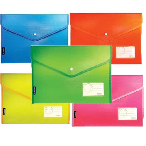Pvc Button File Folder Light Weight Waterproof Design Multiple Organization Pockets Water