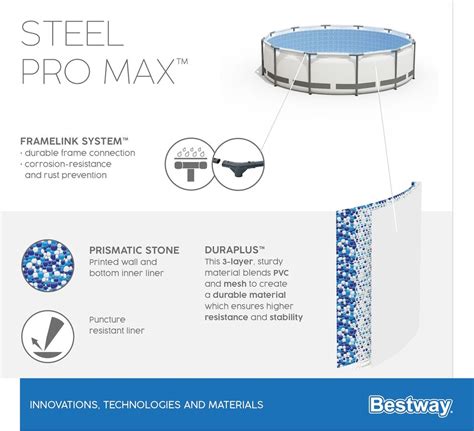 Bestway Steel Pro MAX Pool - 366 x 100 cm - Satz