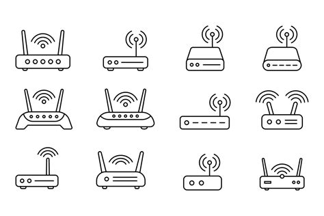 Router Icon Router Related Signal Line Icon Isolated Wifi Router 24672848 Vector Art At Vecteezy