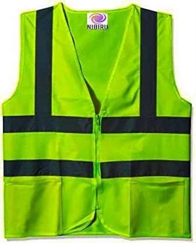 Polyester Net Safety Jacket With Velcro Fastening 1 Inch Reflective Tape 60 Gsm At ₹ 25piece