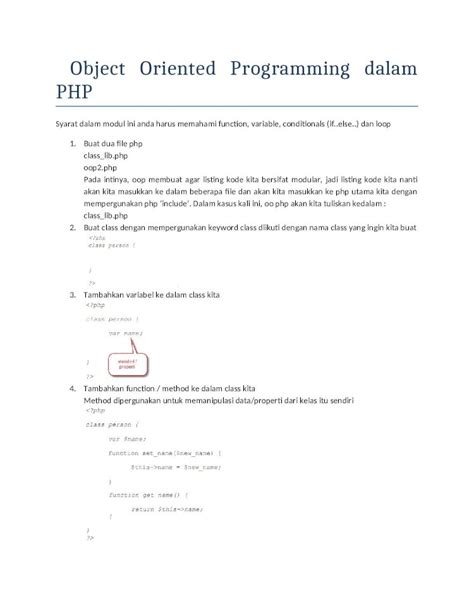 docx modul 3 object oriented programming dalam php dokumen tips