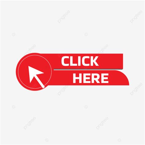 Red Click Here Button Web Vector Click Here Red Button Png And