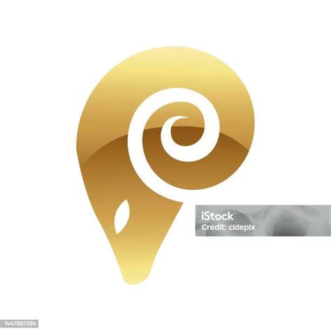 Golden Glossy Abstract Ram On A White Background Stock Illustration Download Image Now