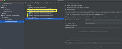 Java Annotation Proccessor Configuration From A Gradle Multi Module