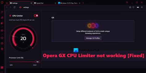 Opera Gx Cpu Limiter Not Working Fixed Handlait