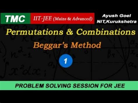 PnC Problem Solving Session JEE Advanced JEE MAINS IITJEE MATHS YouTube