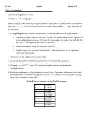 CS Quiz Spring Pdf CS Quiz Write Your Name Here Spring Calculate Your