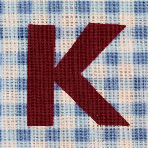 Fabric Letter K Home Decor Initials